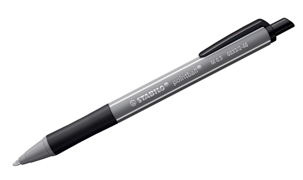 Ballpoint Pen - STABILO pointball Colourful - Pack of 1 - Dark Grey ...