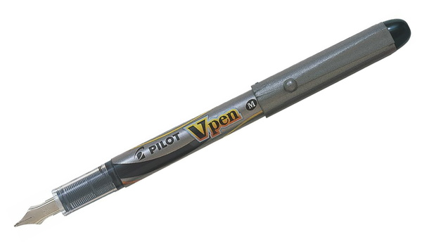 Pilot V-Pen Fountain Pen Silver Barrel | Dr Pen