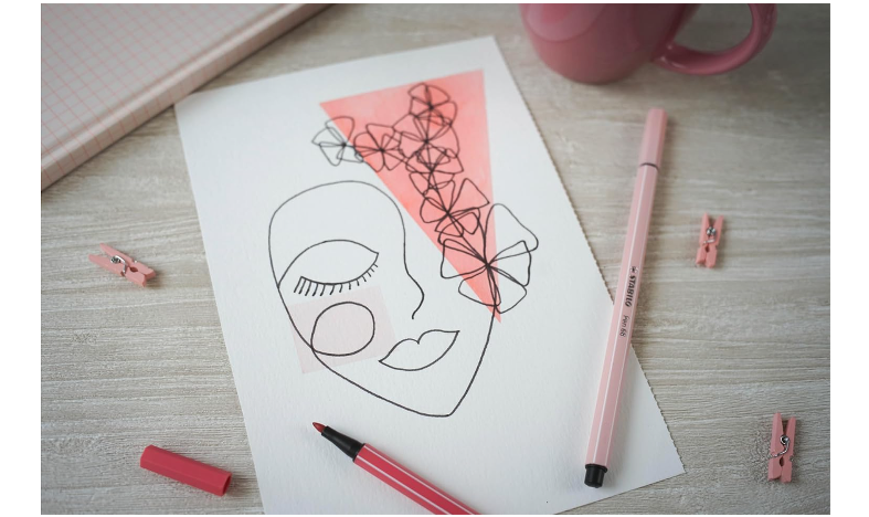 Premium Fibre-Tip Pen - STABILO Pen 68 - Click Set Pack of 10 ...